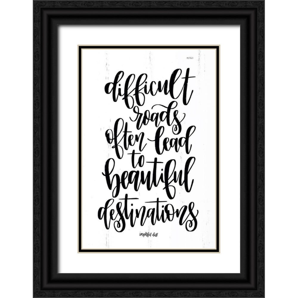 Imperfect Dust 17x24 Black Ornate Wood Framed with Double Matting ...