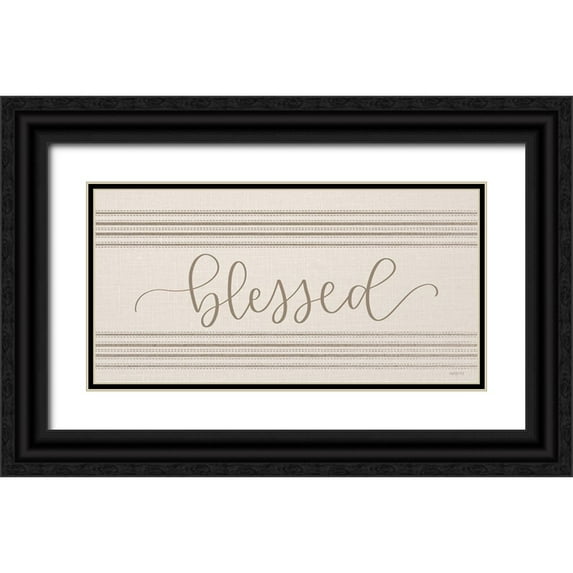 Imperfect Dust 18x11 Black Ornate Wood Framed with Double Matting ...