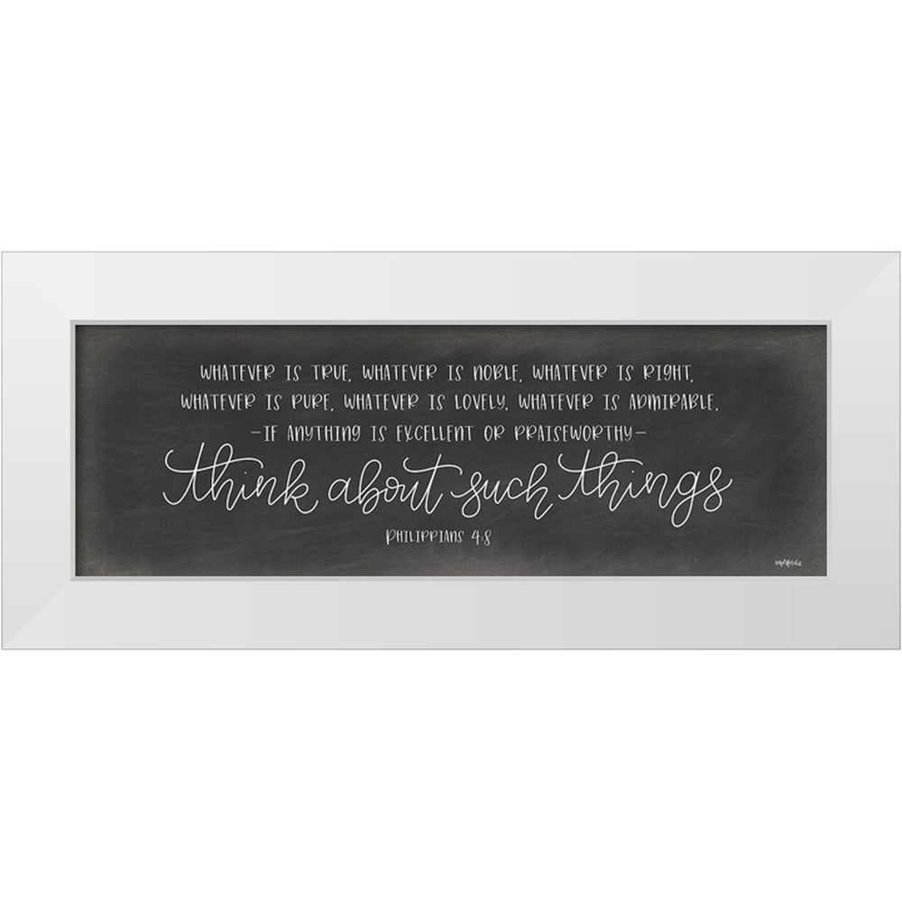 Imperfect Dust 18x9 White Modern Wood Framed Museum Art Print Titled ...