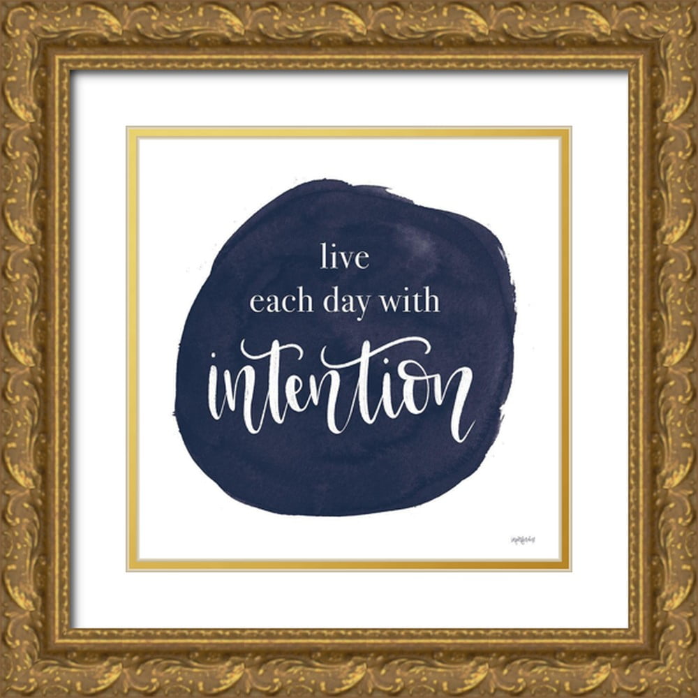 Imperfect Dust 20x20 Gold Ornate Wood Framed with Double Matting Museum ...