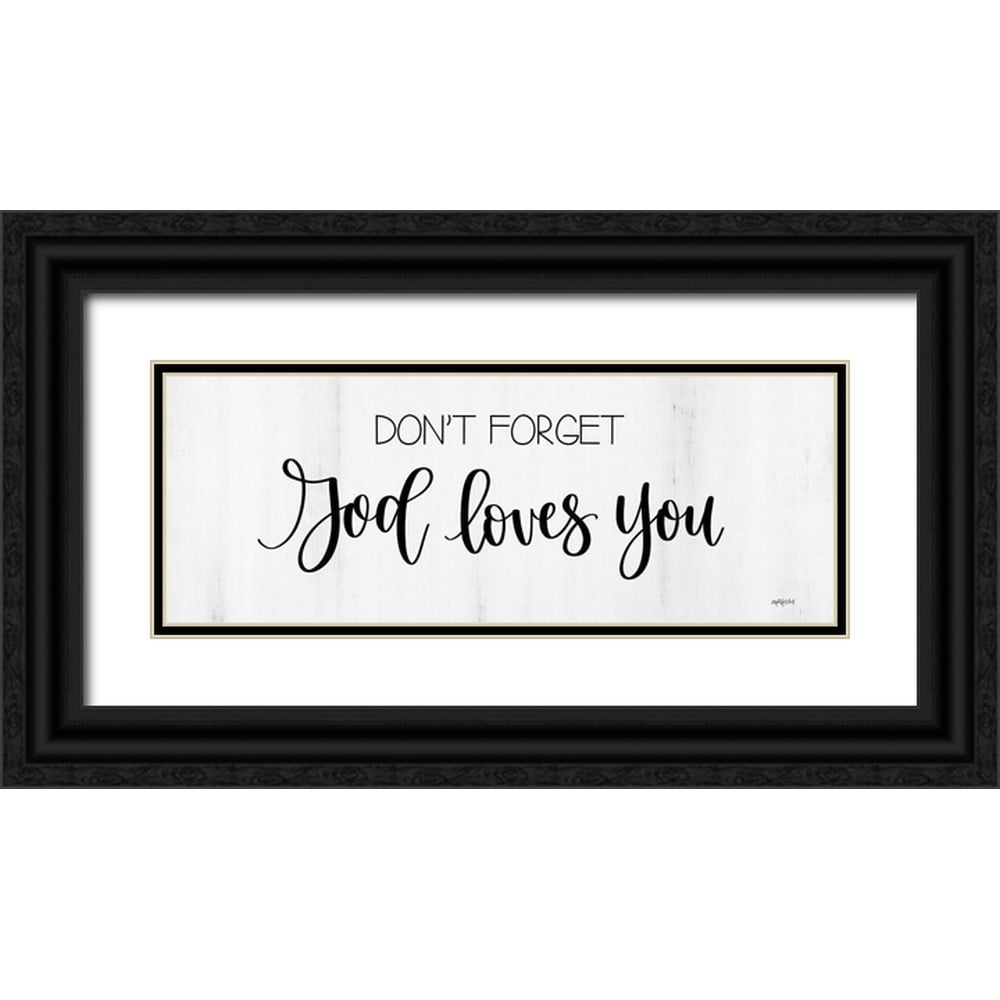 Imperfect Dust 24x11 Black Ornate Wood Framed with Double Matting ...