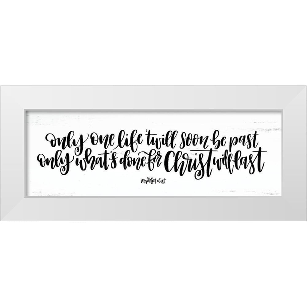 Imperfect Dust 24x11 White Modern Wood Framed Museum Art Print Titled ...