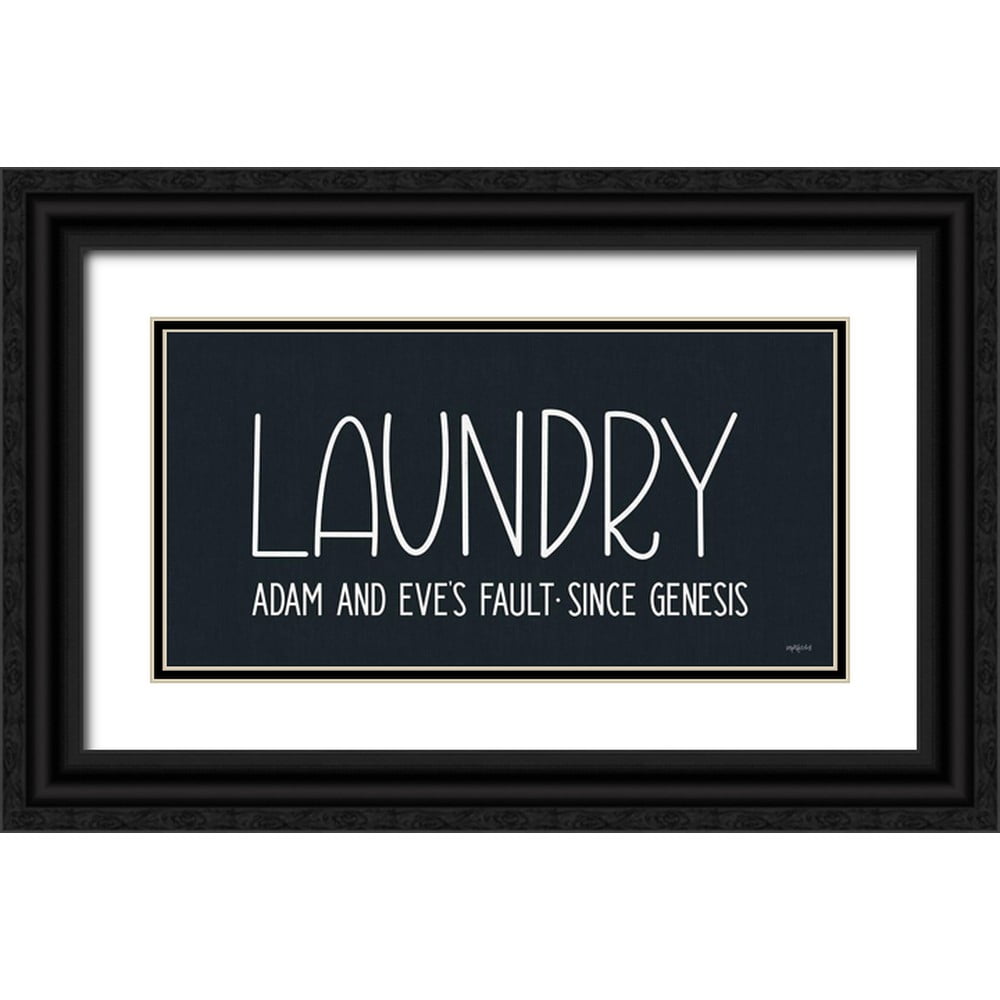 Imperfect Dust 24x14 Black Ornate Wood Framed with Double Matting ...