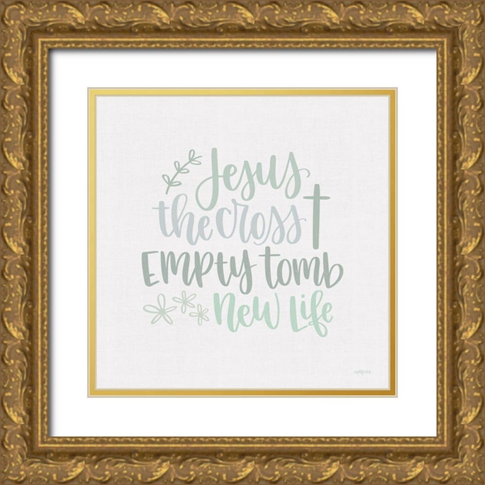 Imperfect Dust 26x26 Gold Ornate Wood Framed with Double Matting Museum ...