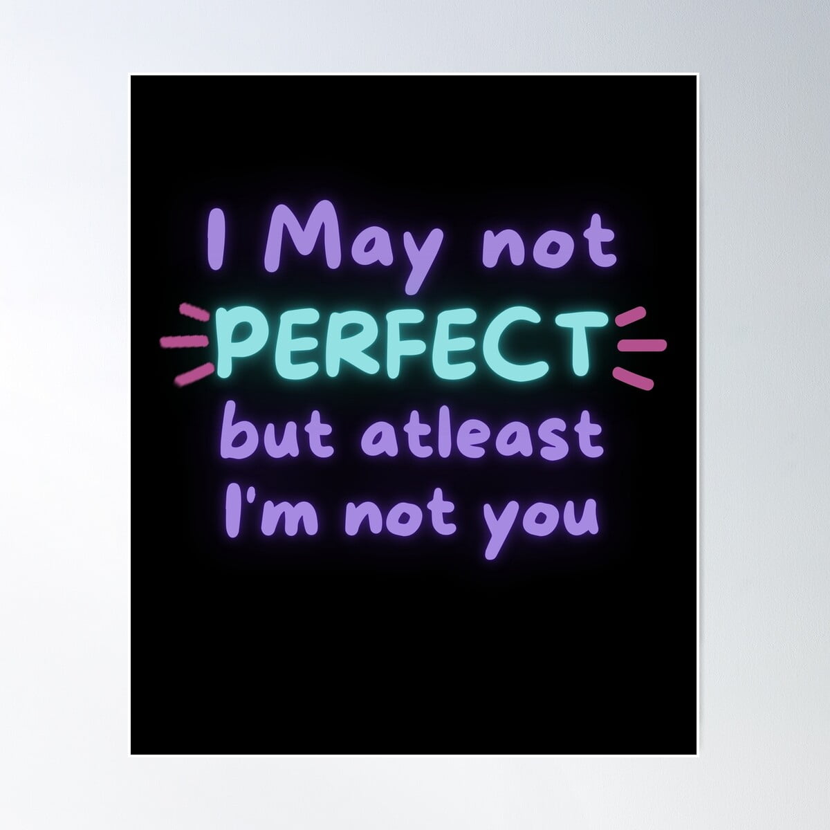 Imperfectly Unique Self-Acceptance Art Print Poster Wall Art, Modern ...