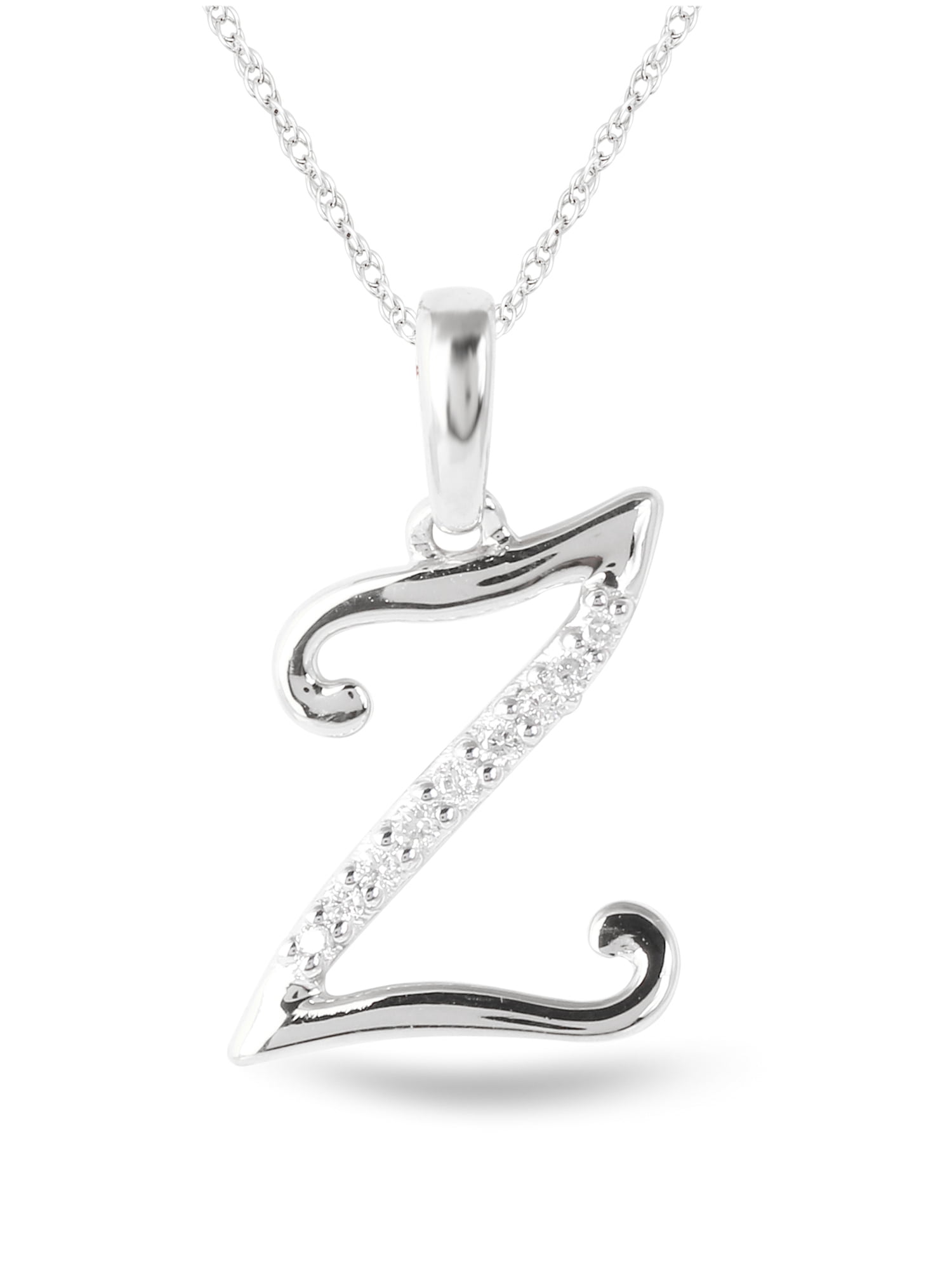 Imperial 1/20Ct TDW Diamond Alphabet Z Pendant Necklace for Women in ...