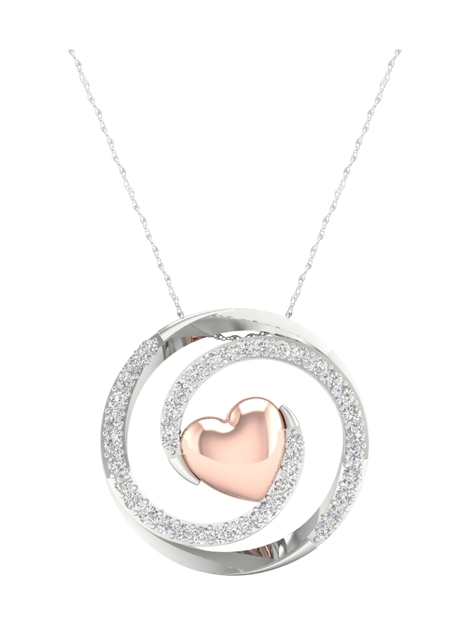 Imperial 1/8Ct TDW Diamond S925 Sterling Silver Swirl Heart Imperial 1/8Ct TDW Diamond S925 Sterling Silver Swirl Heart