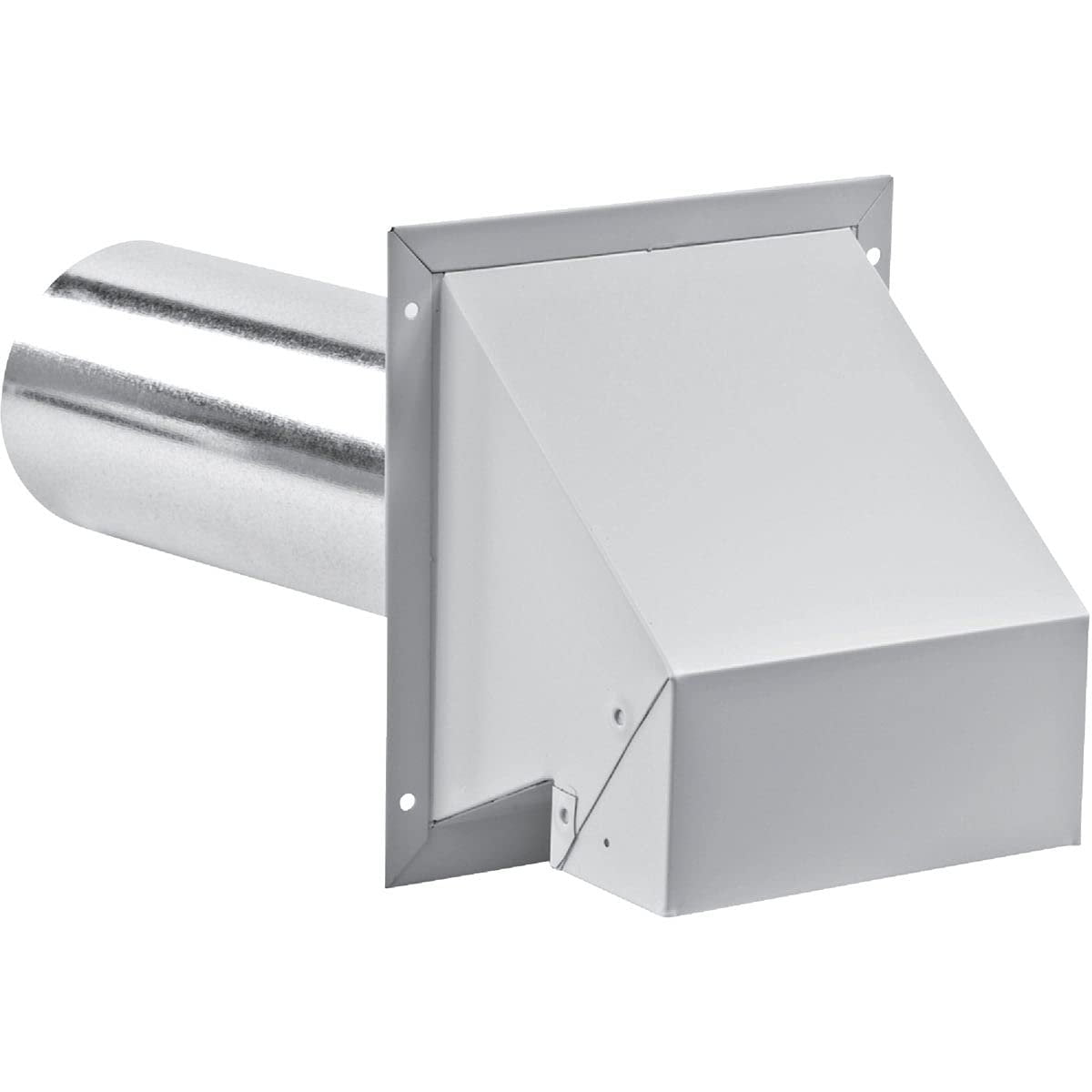 Imperial 16.5 in. L x 4 in. Dia. Silver/White Aluminum Wall Exhaust ...