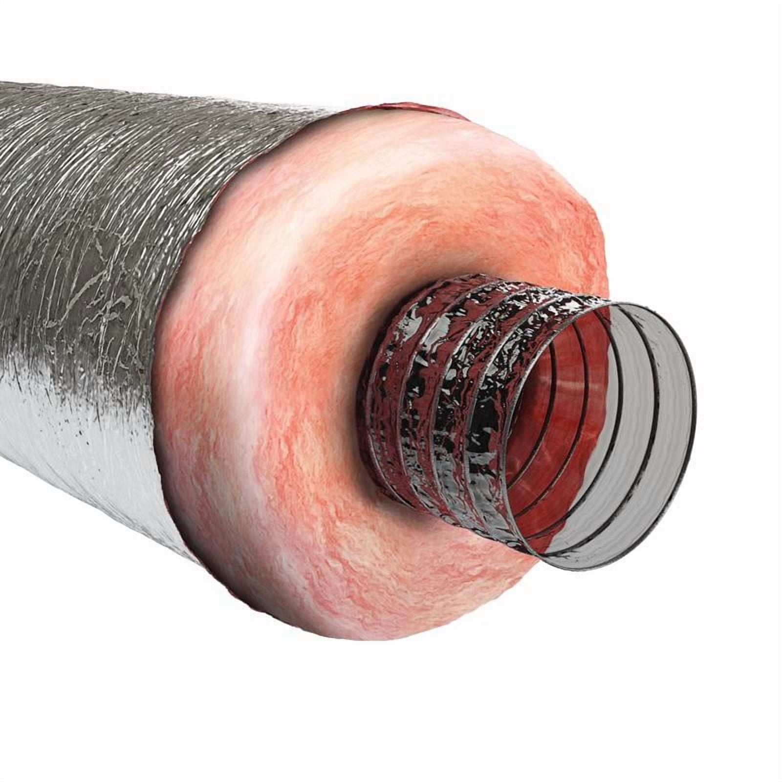 Imperial MEA-0425-6 Insulated Flexible Air Duct, 4 In. x 25 Ft., Silver ...