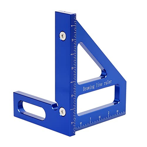 Imperial 3D Multi-Angle Measuring Ruler,45/90 Degree Aluminum Alloy ...