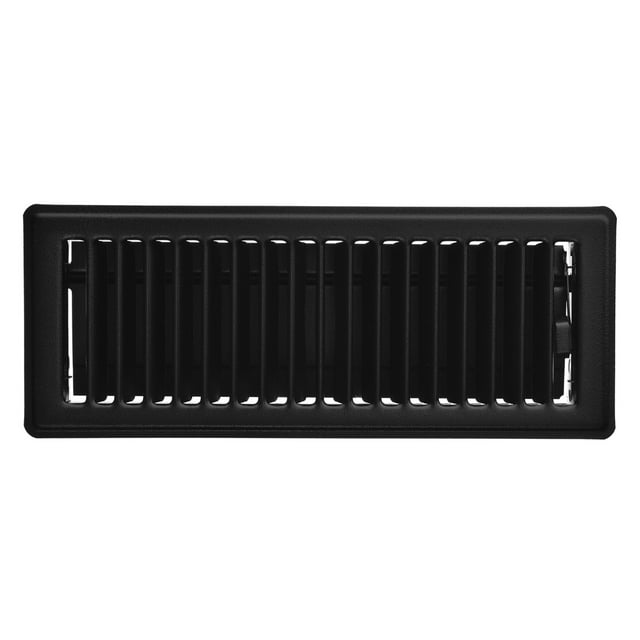 Imperial 4-inch x 12-inch Matte Black Steel Painted Louvered, Floor ...