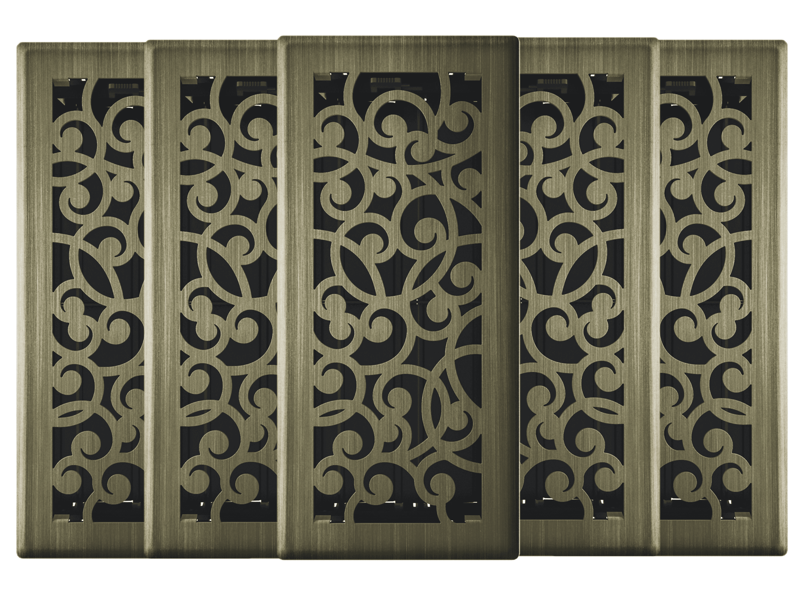 Imperial 4in x 10in Wonderland Style Vintage Brass Metal Rectangular ...