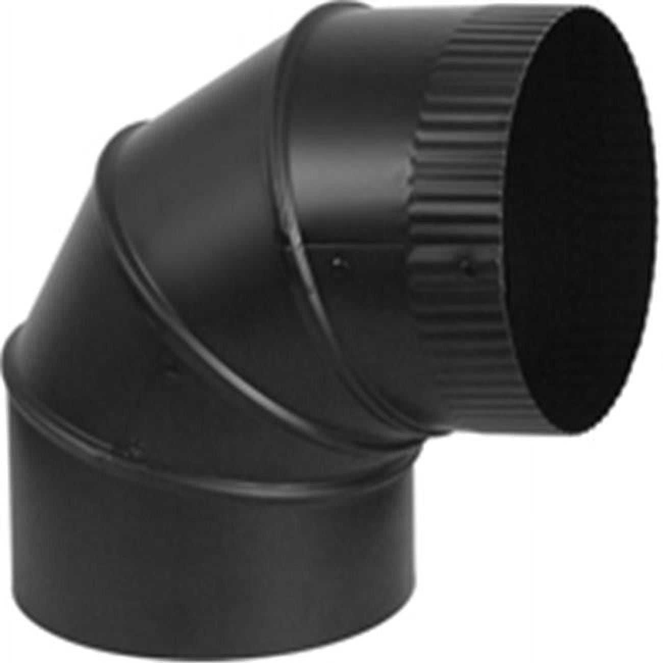 Imperial 5 in. D X 5 in. D Adjustable 90 deg Steel Stove Pipe Elbow ...
