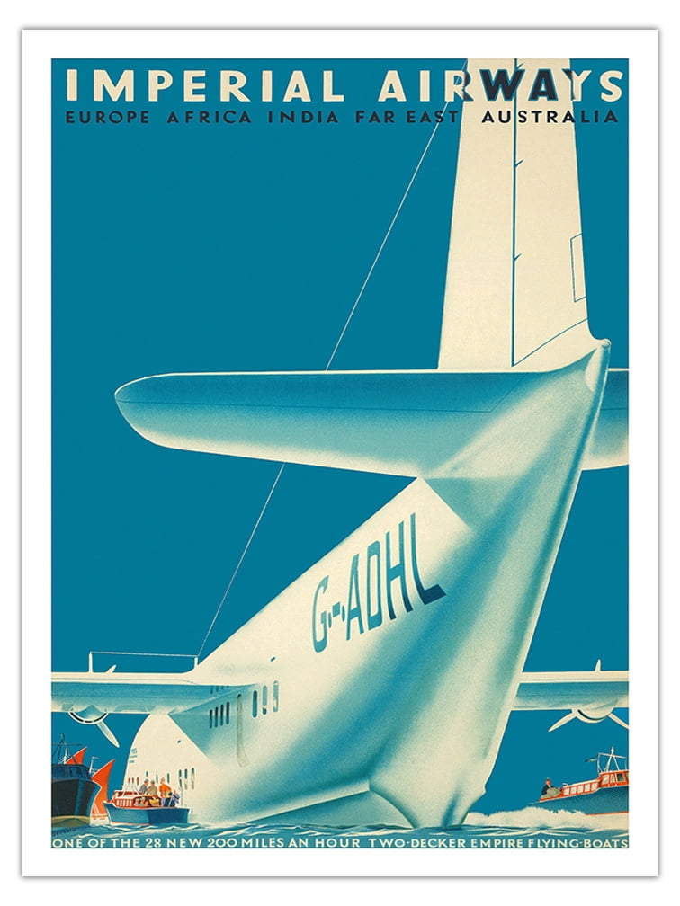 Imperial Airways - Europe Africa India Far East Australia - Two Decker ...