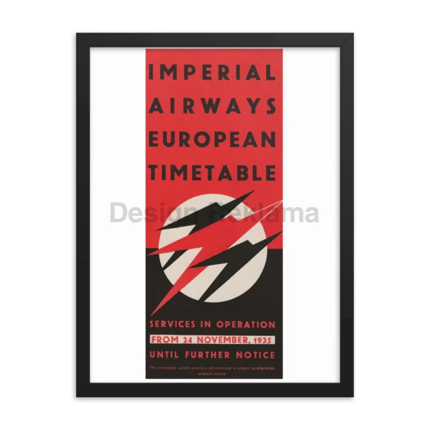 Imperial Airways European Timetable 1935. Designed by Lee-Elliott ...