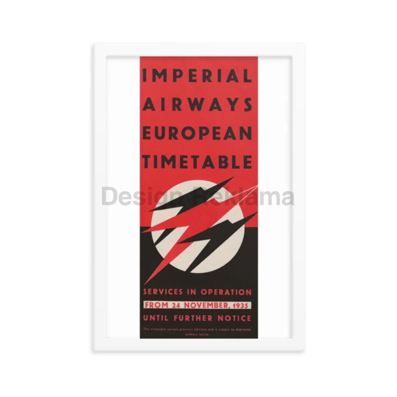 Imperial Airways European Timetable 1935. Designed by Lee-Elliott ...