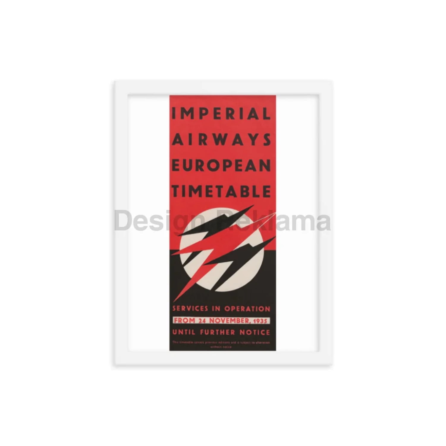 Imperial Airways European Timetable 1935. Designed by Lee-Elliott ...