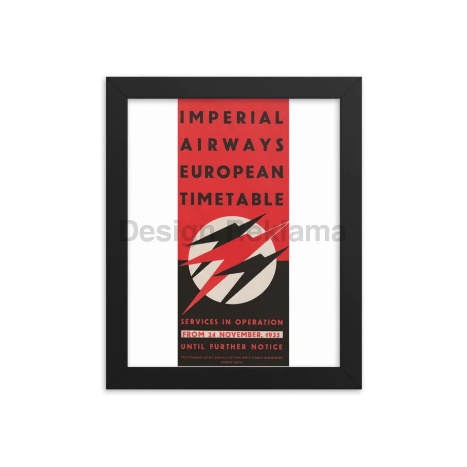 Imperial Airways European Timetable 1935. Designed by Lee-Elliott ...