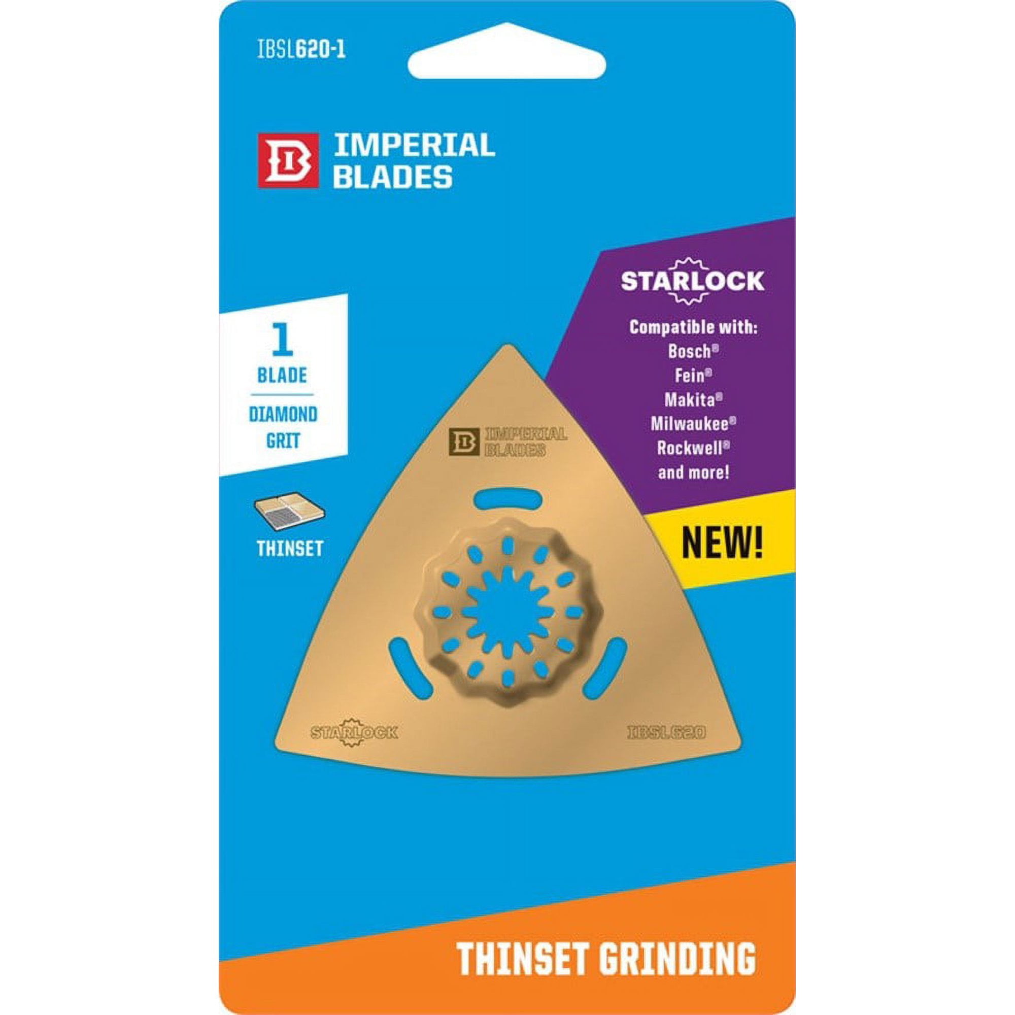 Imperial Blade IBSL620-1 Starlock 3-1/8 in. Carbide Grit Triangle Rasp ...