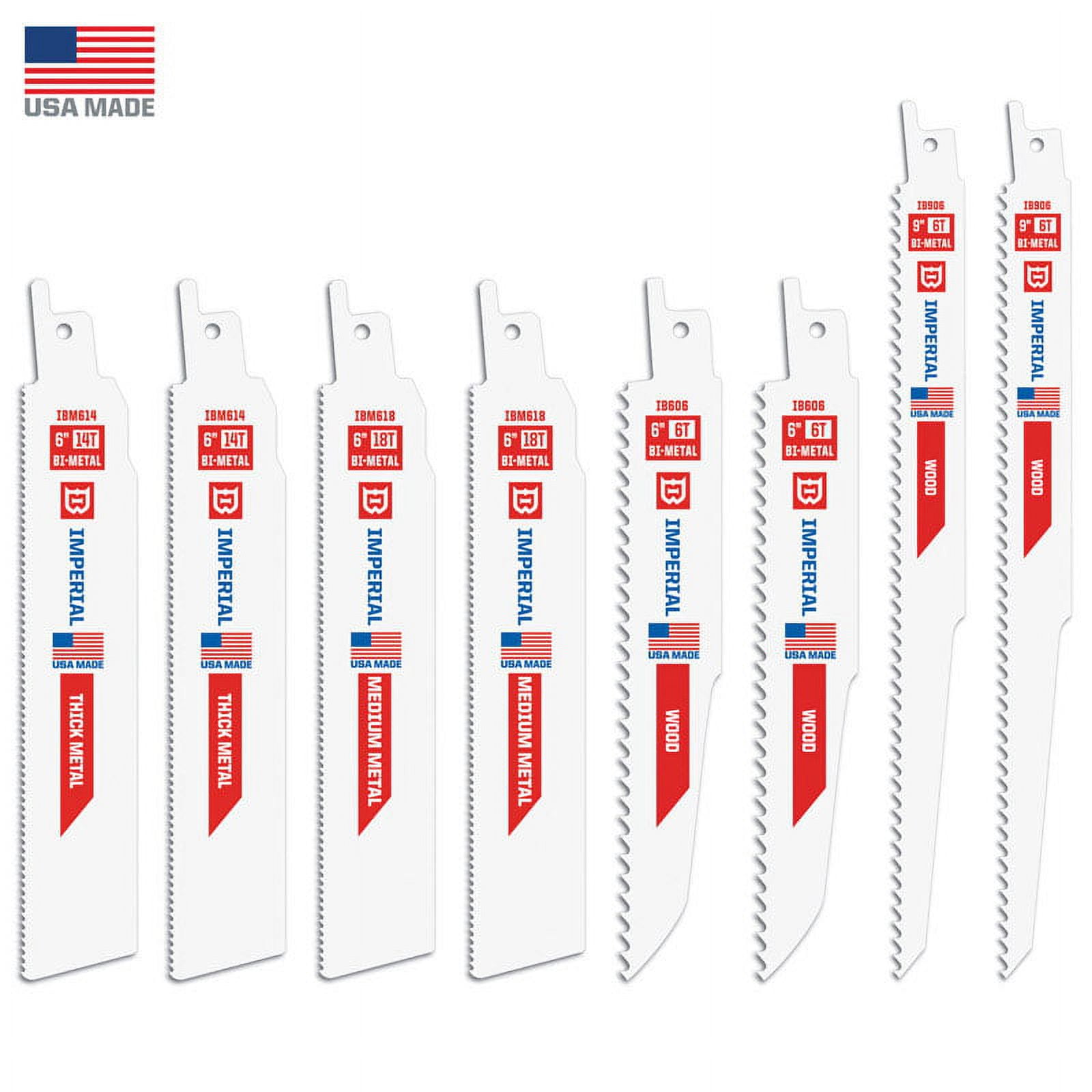 Imperial Blades 8-Piece Variety Reciprocating Saw Blade Set - Walmart.com
