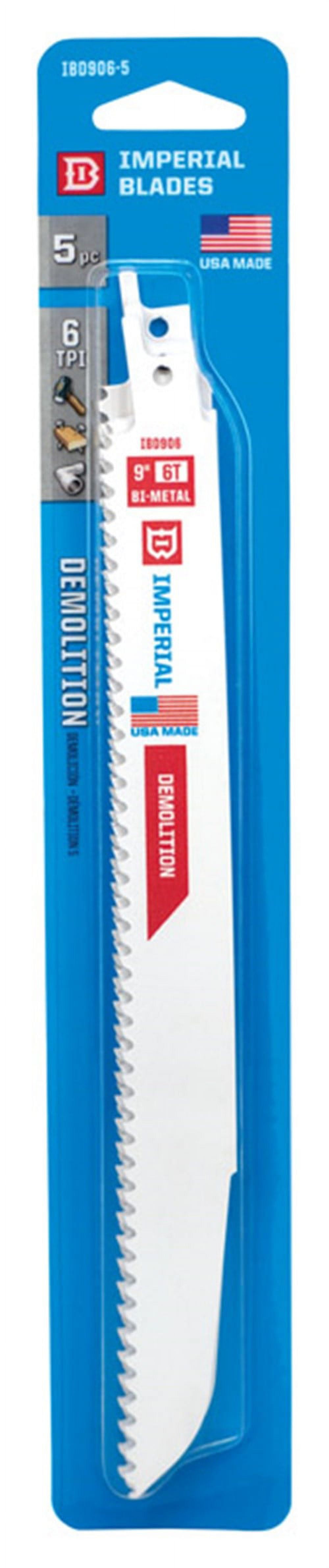 Imperial Blades 9 In. 6 TPI Wood w/Nails Demolition Reciprocating Saw ...