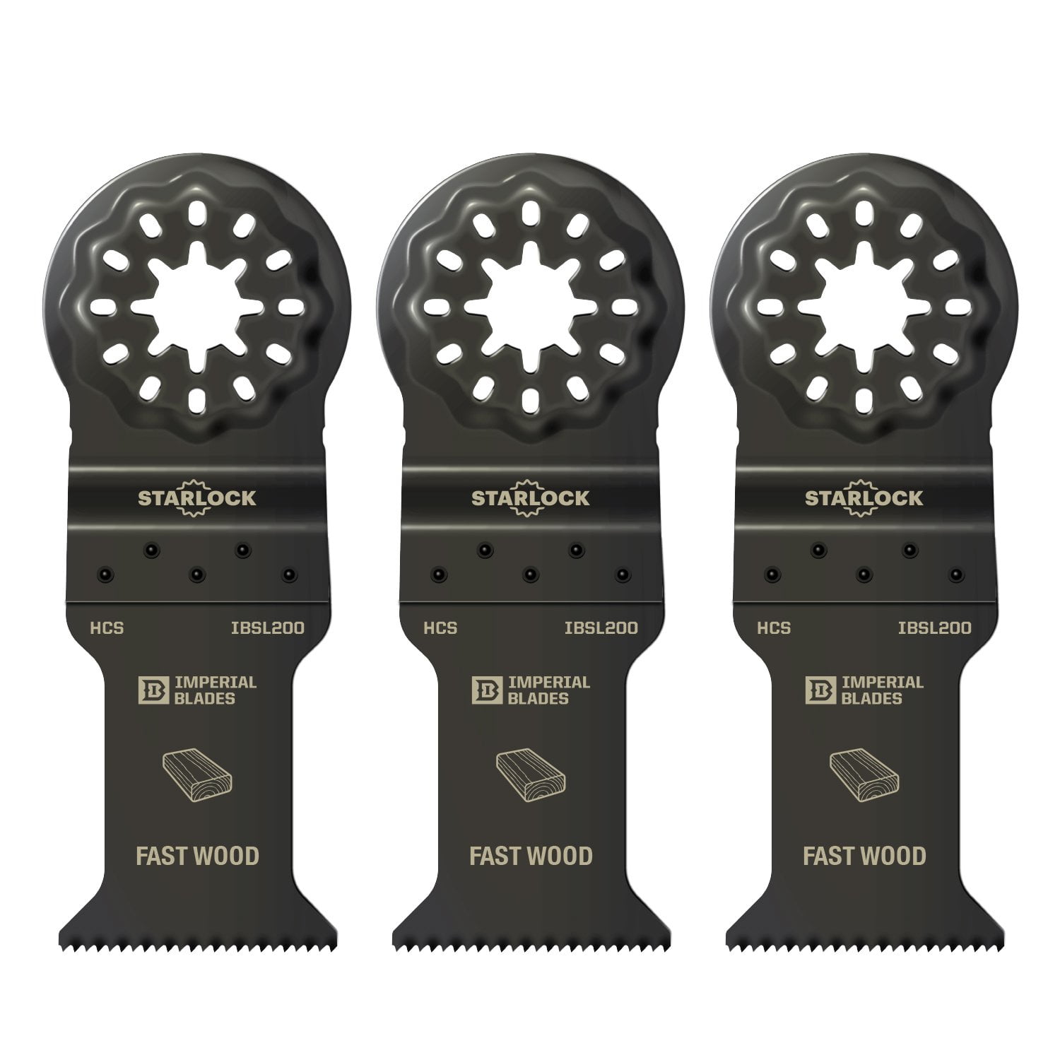 Imperial Blades LLC IBSL200-3 1-3/8" Starlock Wood Blade 3 Count ...