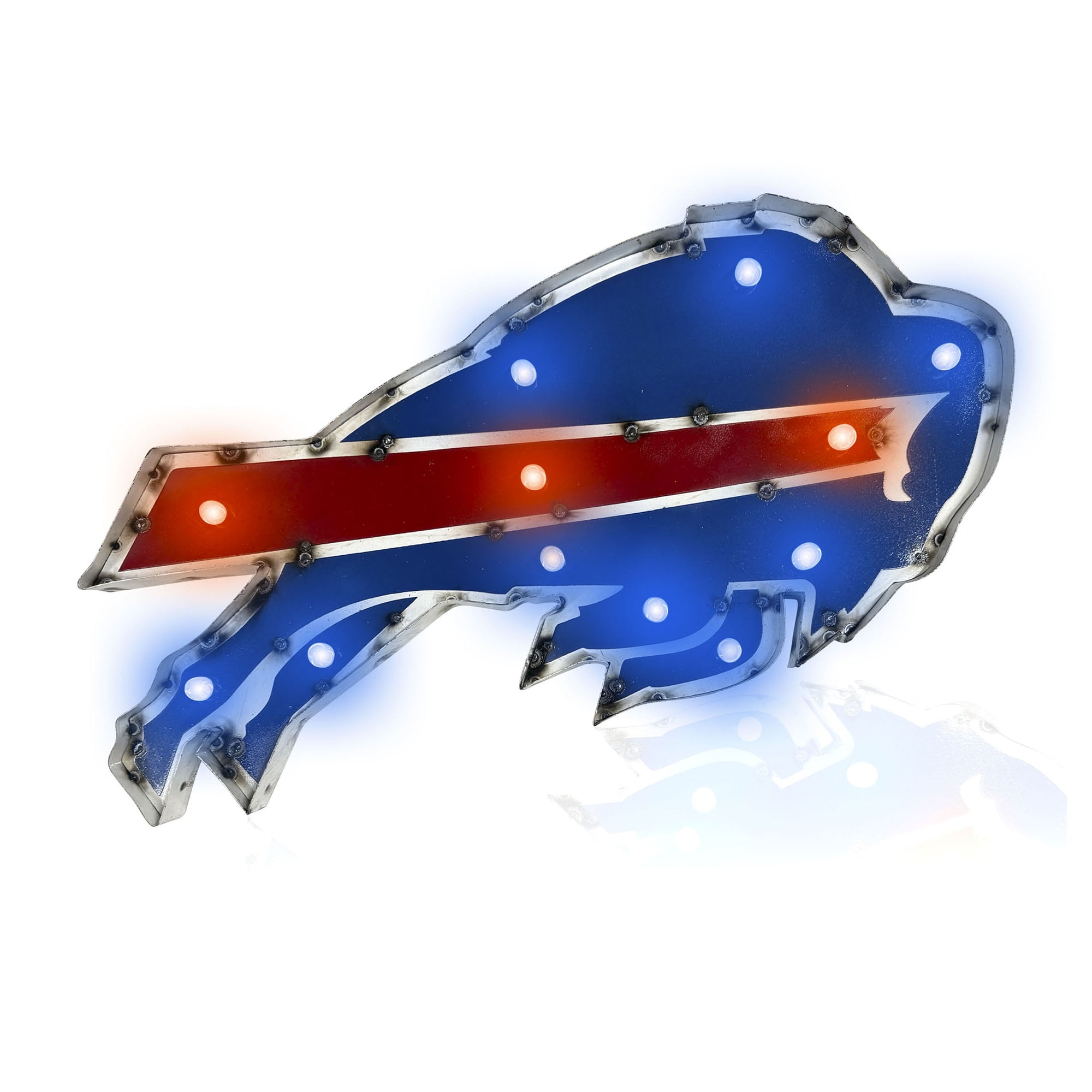 Imperial Buffalo Bills Logo Lighted Recycled Metal Sign - Walmart.com