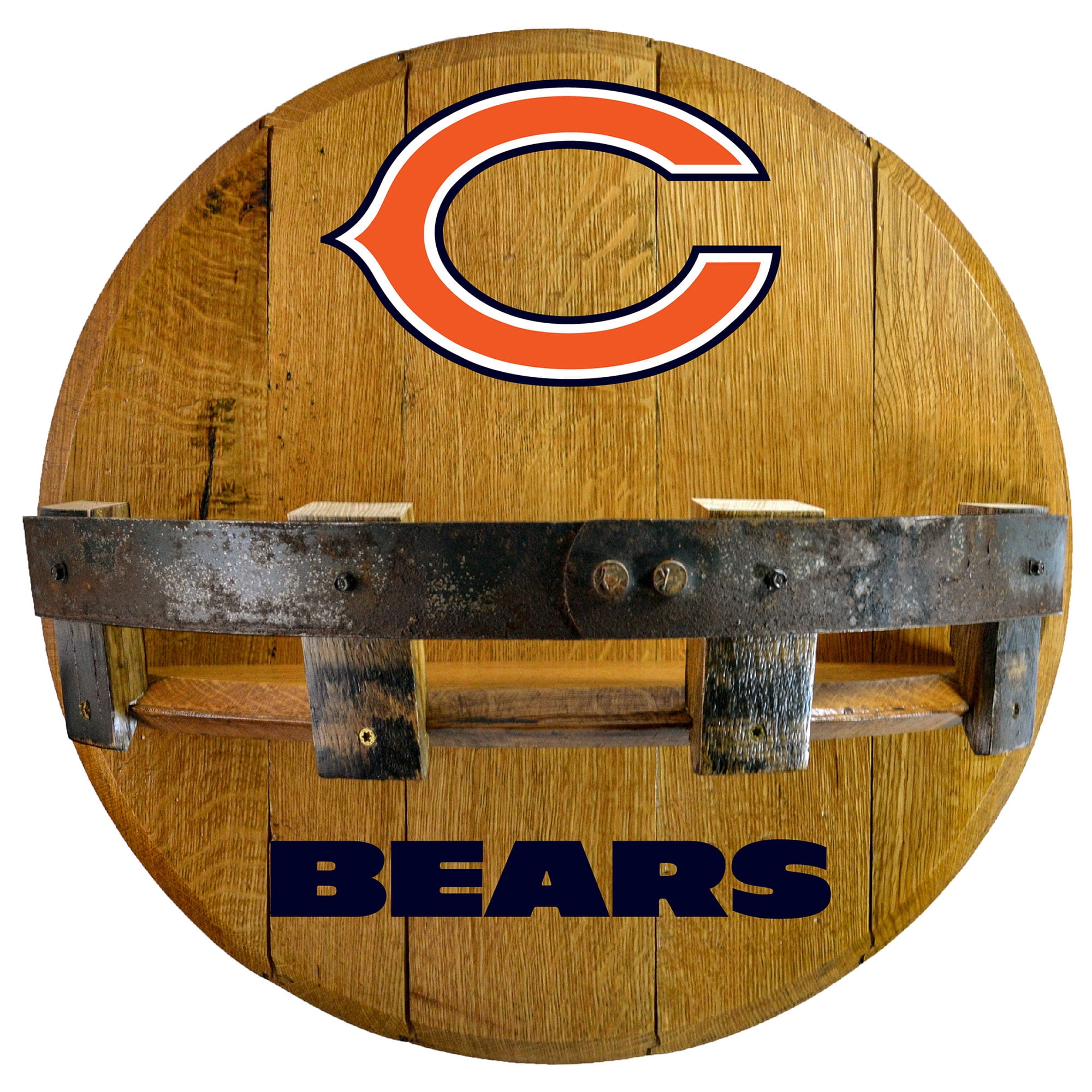 Imperial Chicago Bears 21'' Reclaimed Oak Bar Shelf - Walmart.com