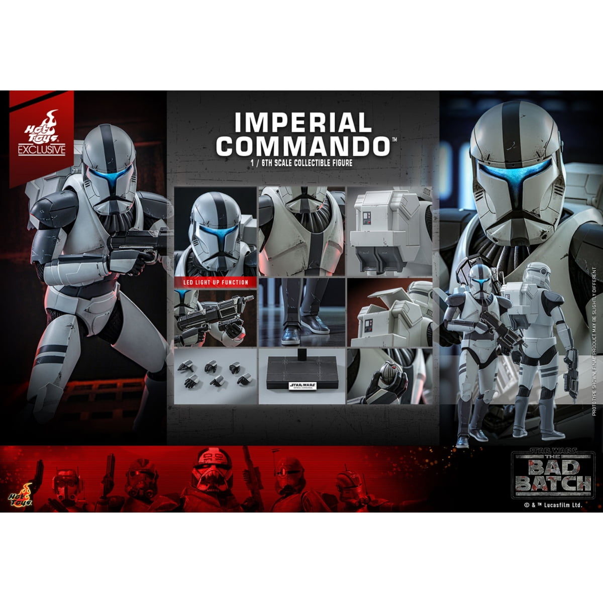 Imperial Commando Star Wars The Bad Batch TMP Fully Poseable Exclusive Hot Toys - Walmart.com