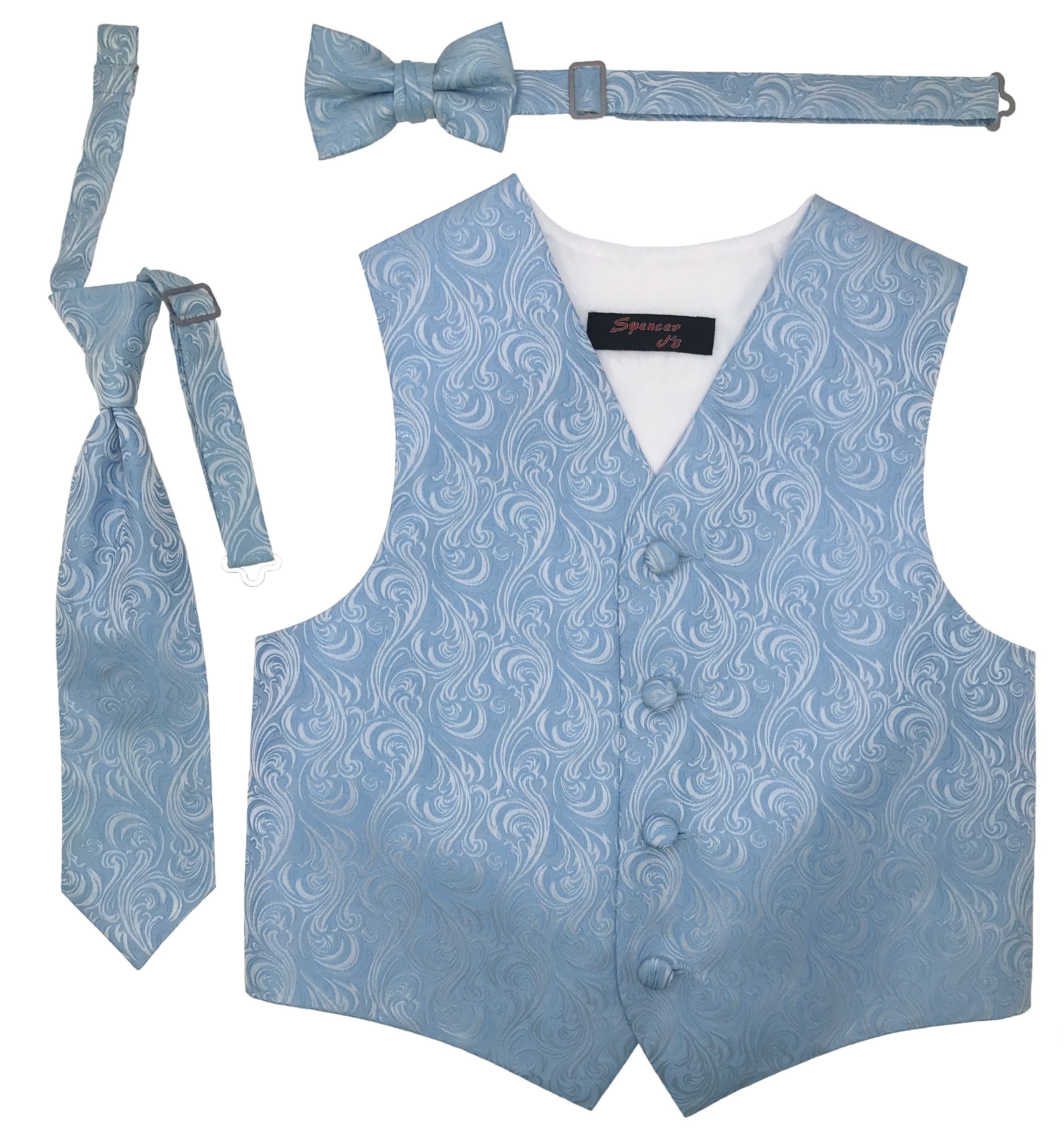Imperial Dusty Blue Boys Satin Vest Spencer J - Boys 11-12 - Walmart.com