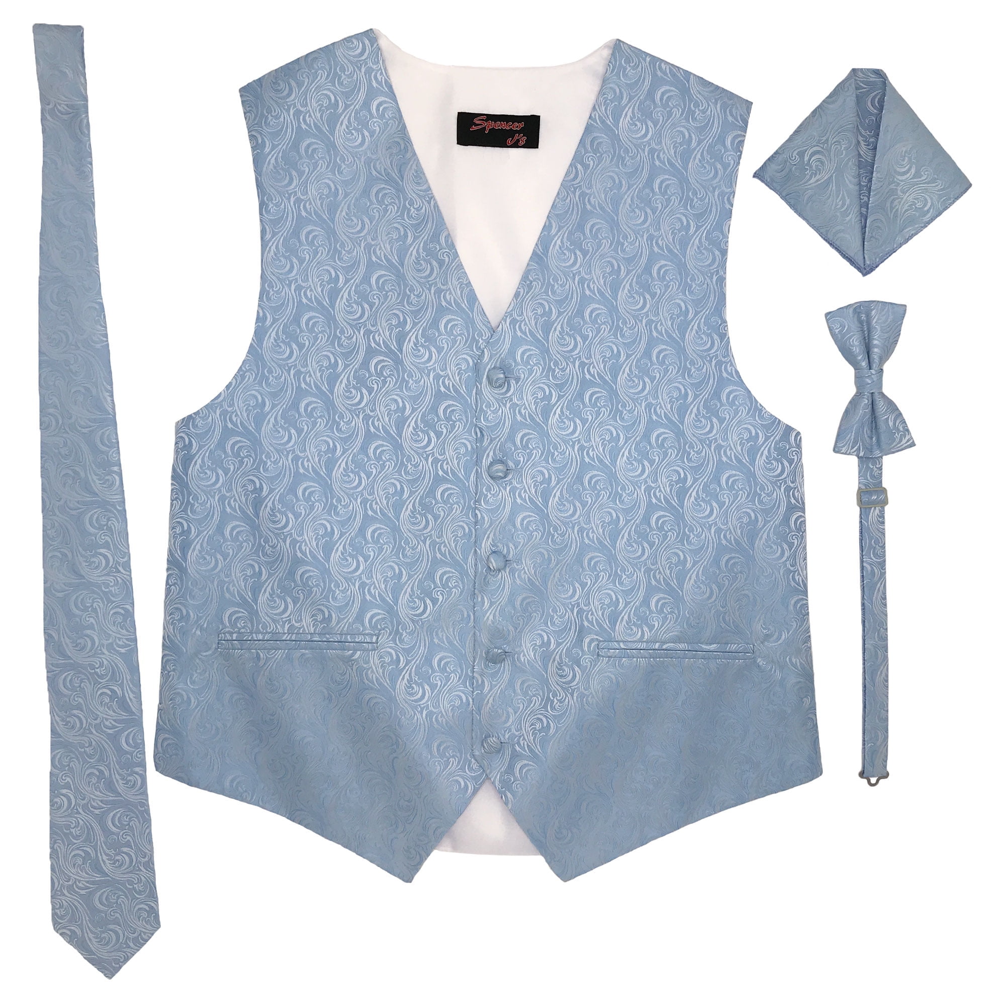 Imperial Dusty Blue Men's Satin Vest Spencer J's - 4XL - Walmart.com