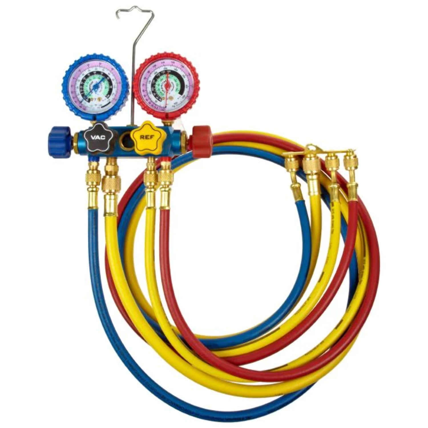 Imperial Eastman 621CS - 4-Valve Manifold With Sight Glass 60 In. Hoses ...