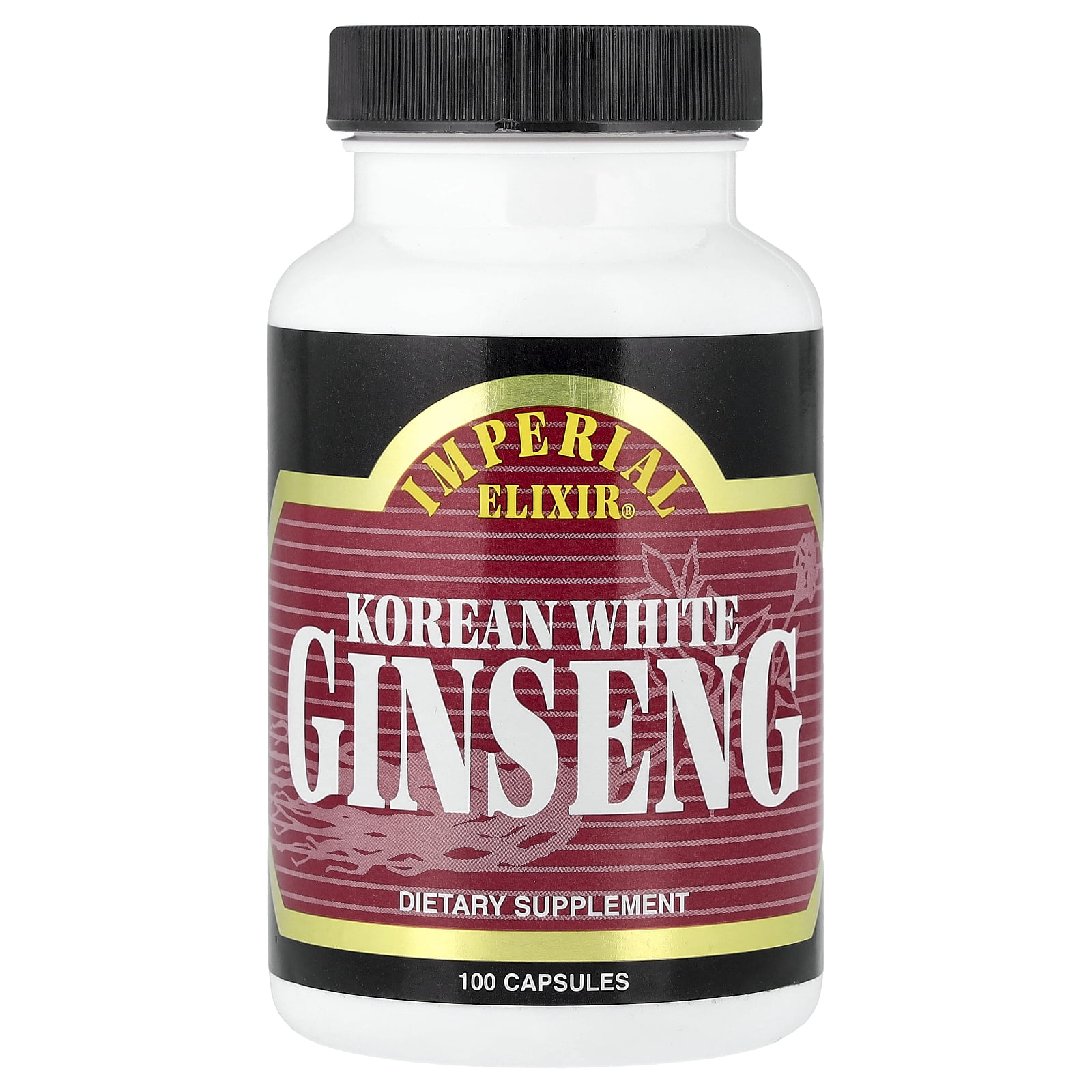 Imperial Elixir Korean White Ginseng, 100 Capsules - High Quality Root ...