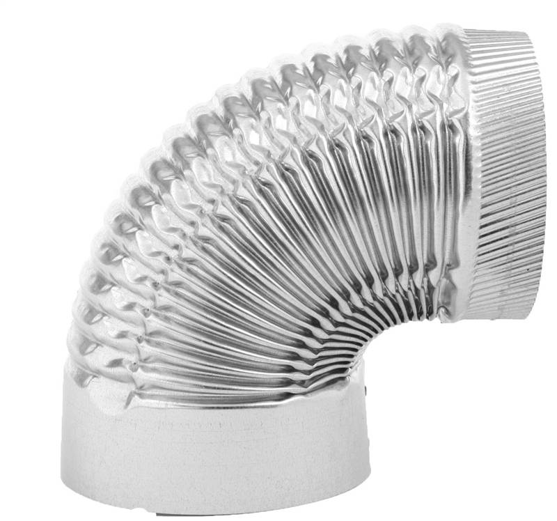 Imperial GV0326 Corrugated Elbow, 6 in Connection, 28 Gauge, Galvanized ...