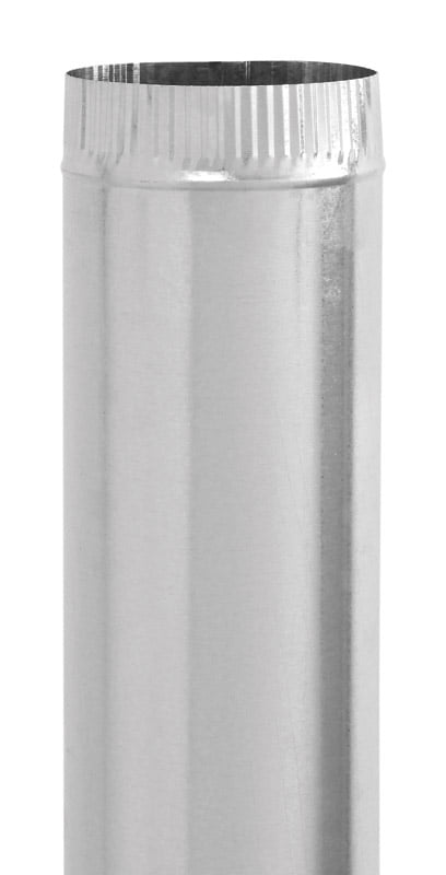 Imperial GV0393 Duct Pipe, 7 in Dia, 24 in L, 24 Gauge, Galvanized ...