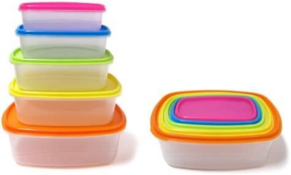 Imperial Home 14 Pc Leak-Proof Colored Plastic Food Storage Containers ...