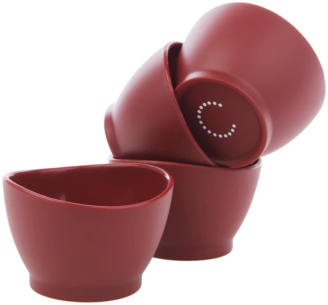 Imperial Home 4 Pc 3" Silicone Bowl Set - Burgundy - Walmart.com