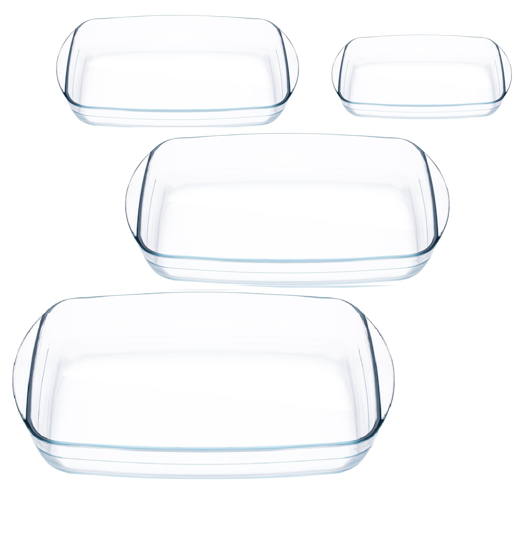 Imperial Home 4 Pc Glass Rectangular Baking Dish - Walmart.com