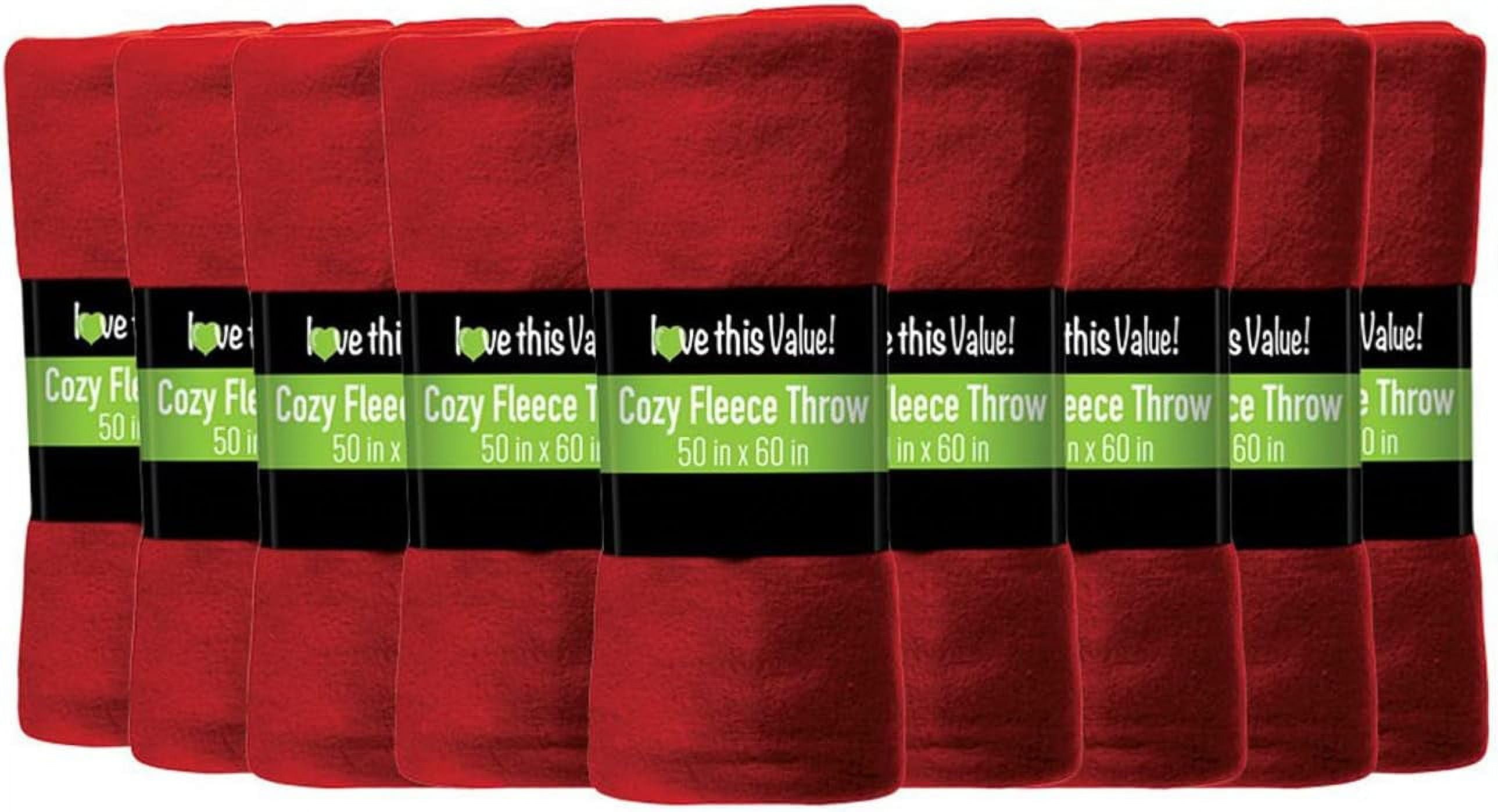 Imperial Home 50” x 60” Soft Fleece Throw Blanket for Home & Travel ...