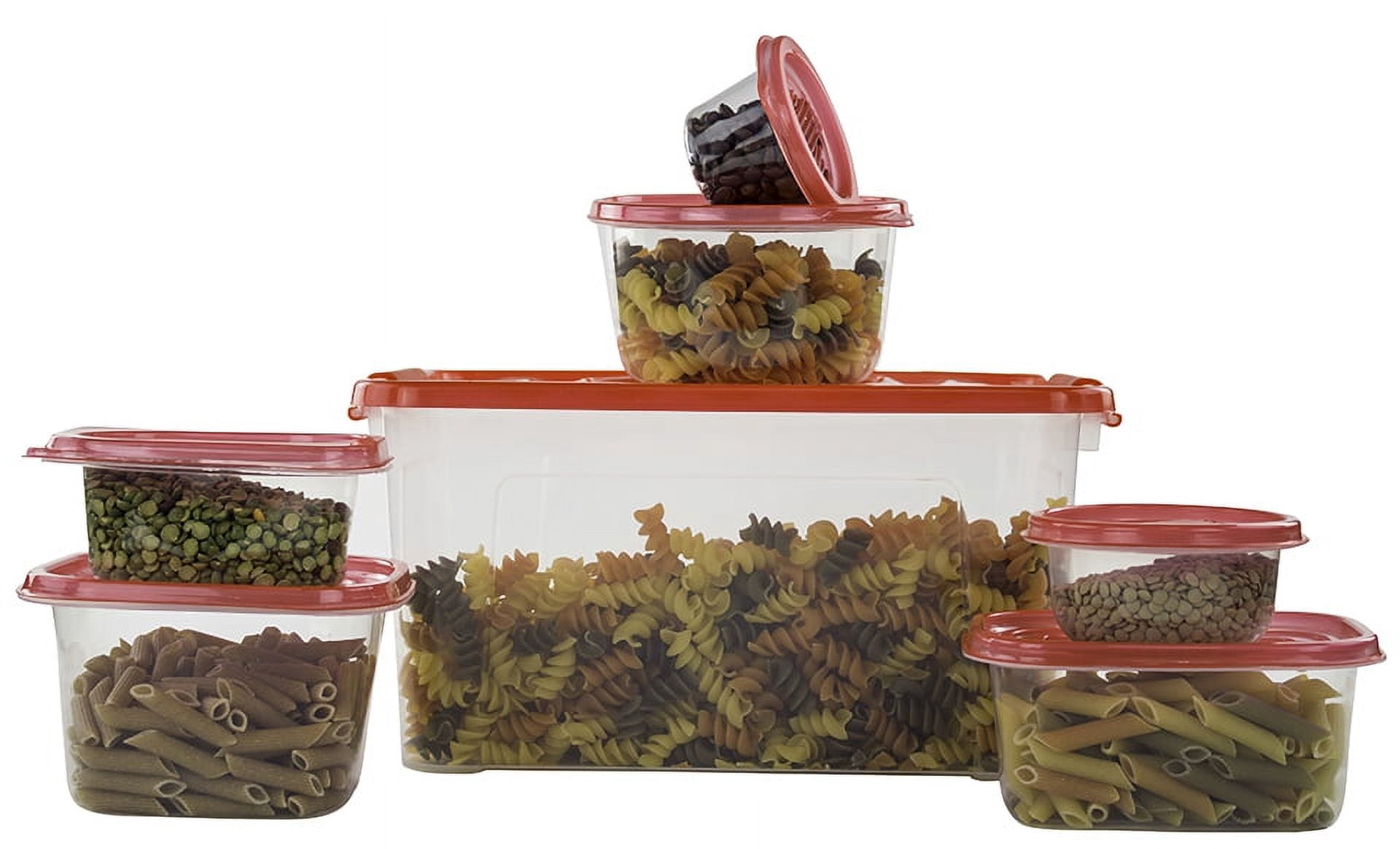Imperial Home 54 Pc Plastic Food Storage Containers - Red - Walmart.com