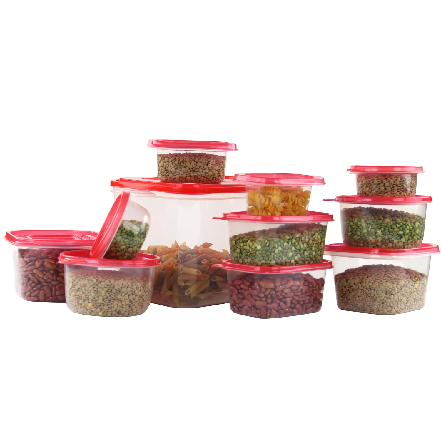 Imperial Home Plastic Food Storage Containers with Lids Multi-Size Meal ...