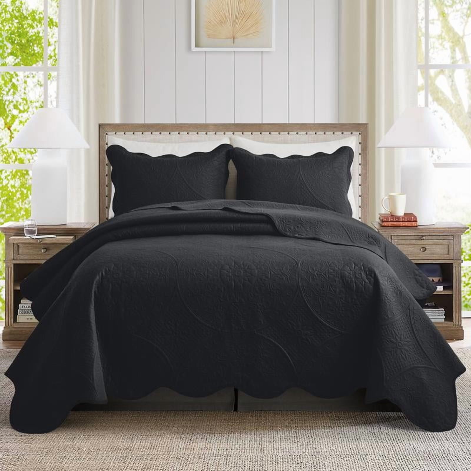 Imperial Homeware 3 Pcs Quilt Bedding Set Reversible Microfiber ...