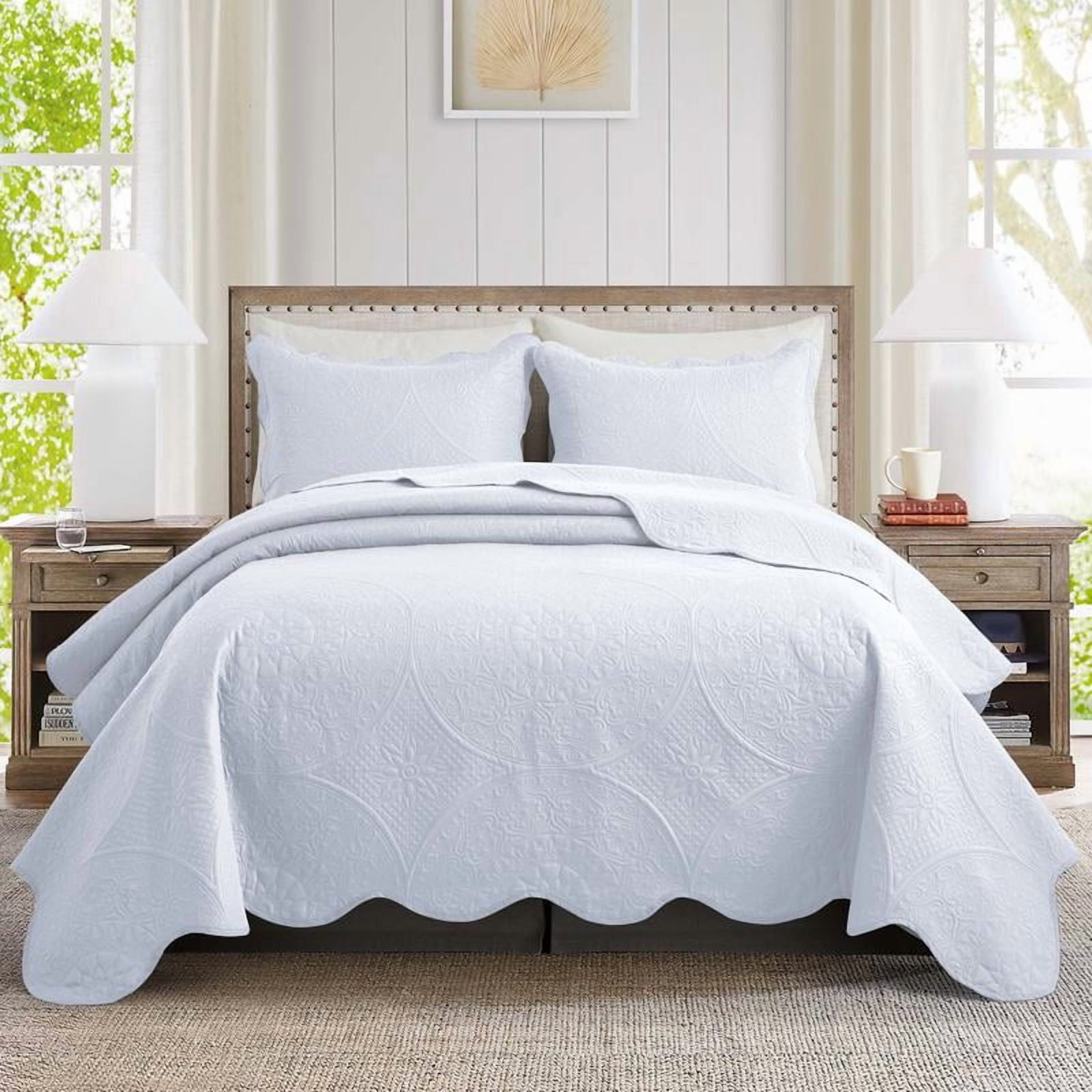 Imperial Homeware 3 Pcs Quilt Bedding Set Reversible Microfiber ...