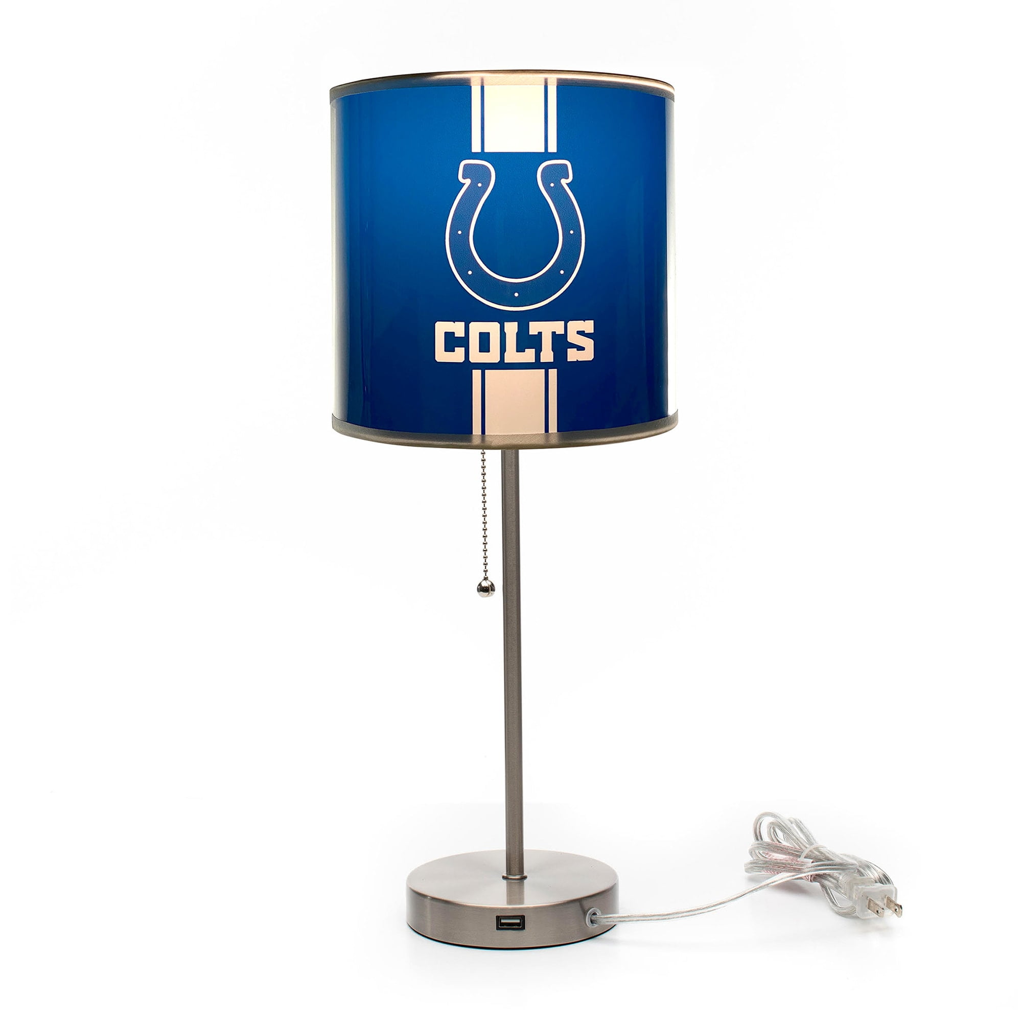 Imperial Indianapolis Colts Chrome Desk Lamp, USB Charging Station ...
