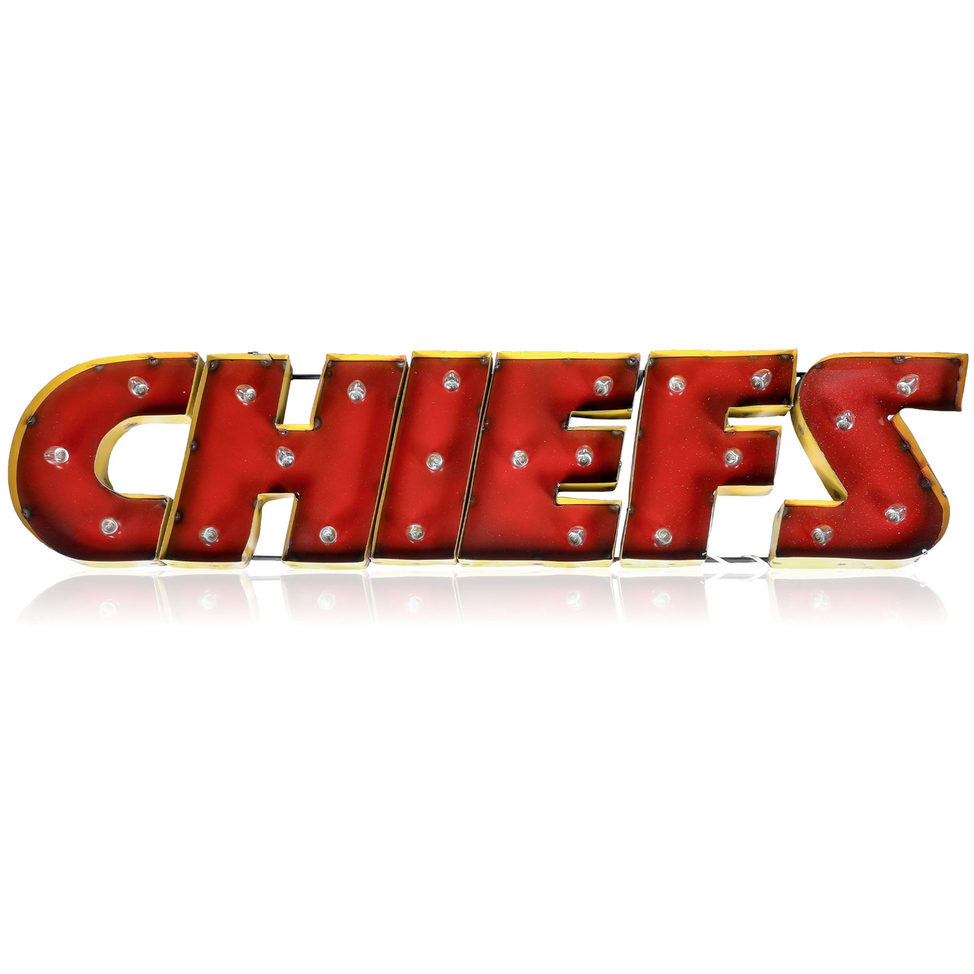 Imperial Kansas City Chiefs 10'' x 45'' Lighted Recycled Metal Sign ...