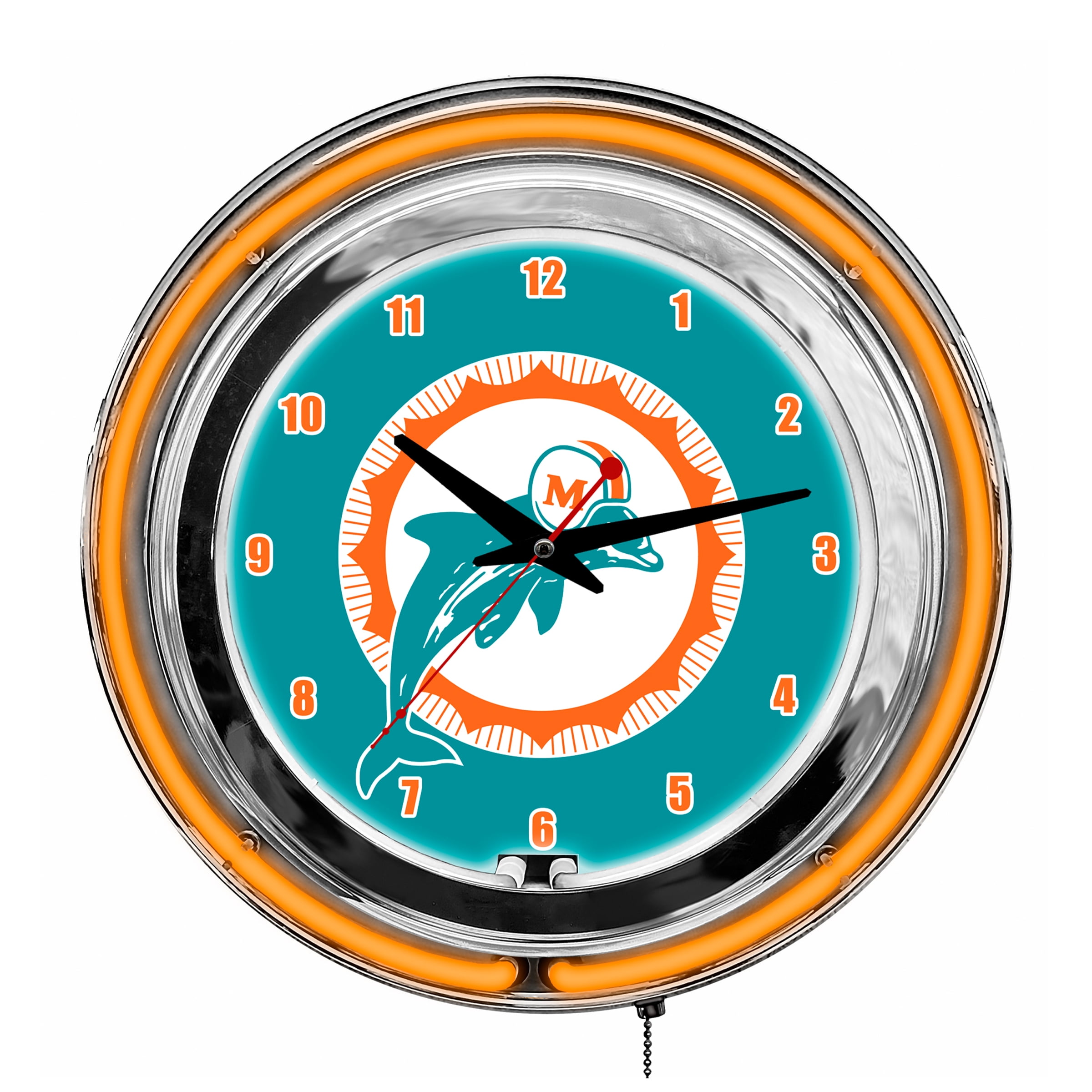 Imperial Miami Dolphins Throwback Logo 14" Neon Clock - Walmart.com
