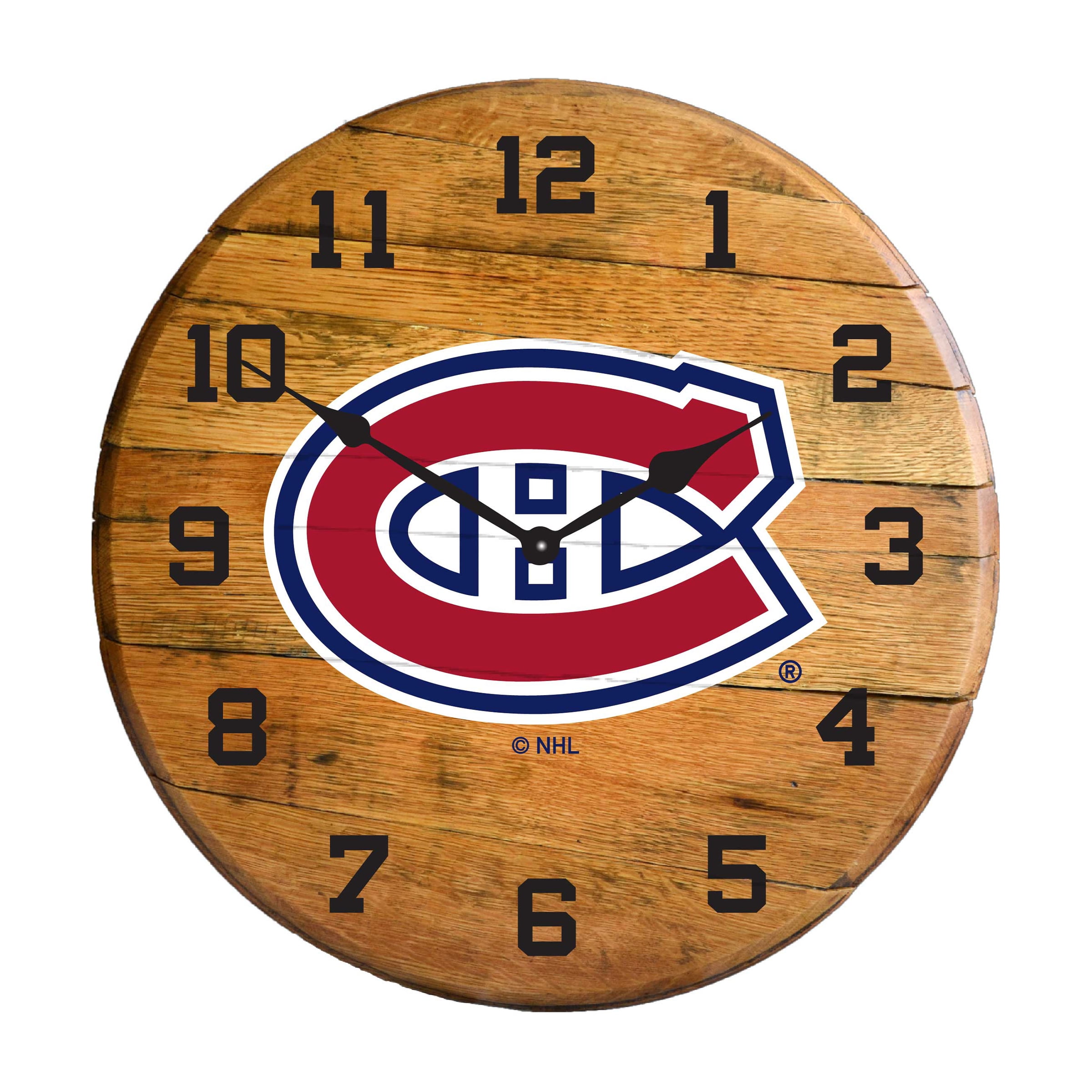 Imperial Montreal Canadiens Oak Barrel Clock - Walmart.com