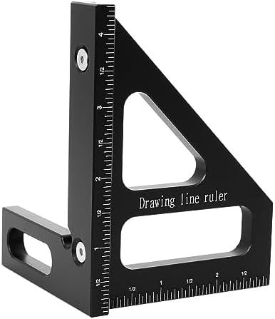 Imperial Multi-Angle Measuring Ruler,45/90 Alloy Woodworking Square ...