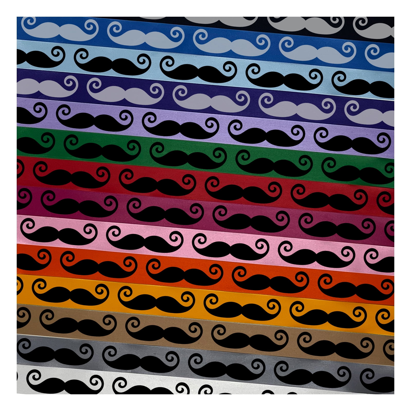 Imperial Mustache Moustache Silhouette Satin Ribbon for Gift Wrapping ...