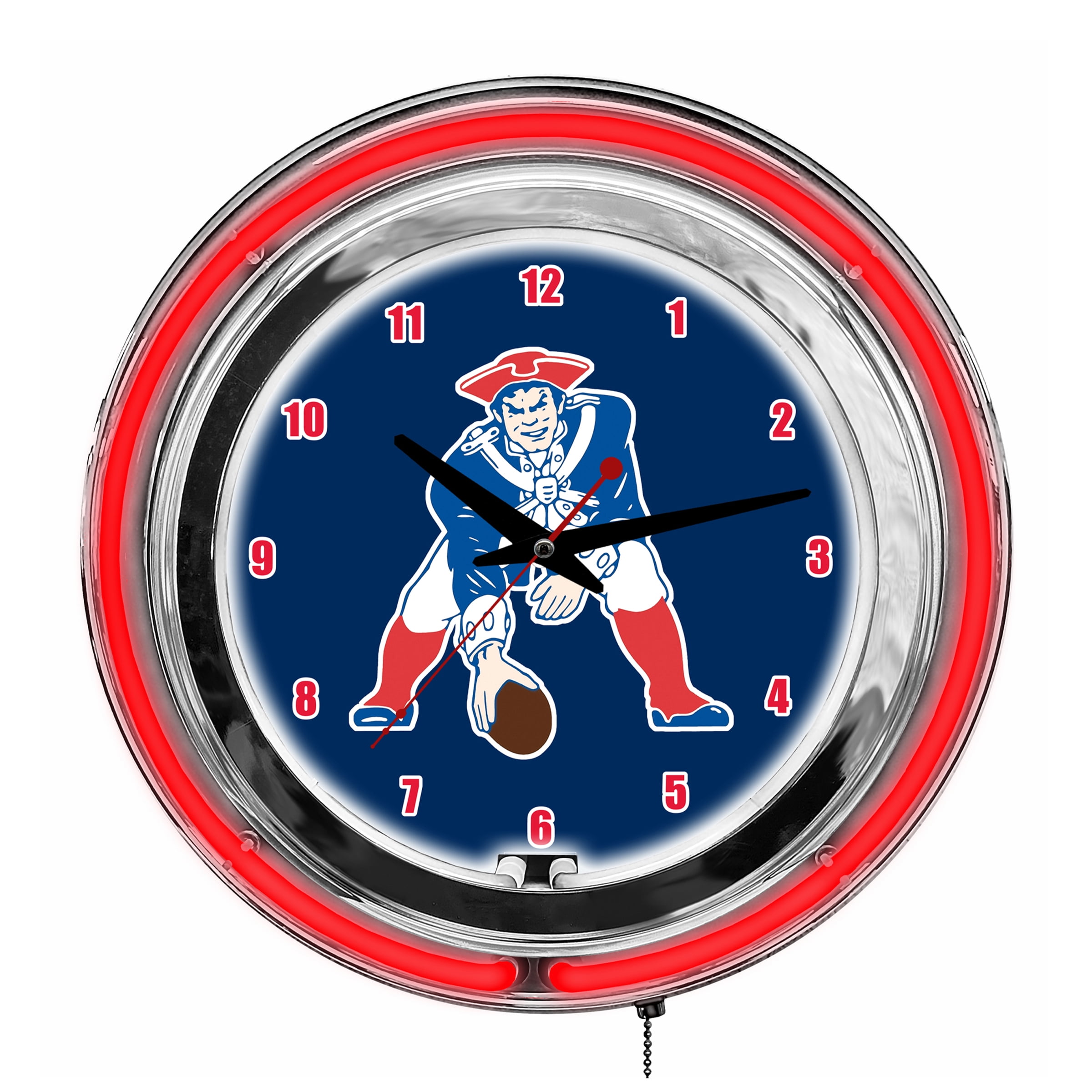 Imperial New England Patriots Throwback Logo 14" Neon Clock - Walmart.com